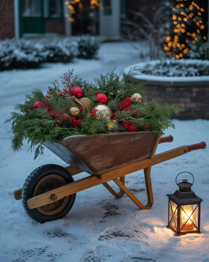20 Best Christmas Outdoor Planter ideas for Porch, Patio & Garden Decor