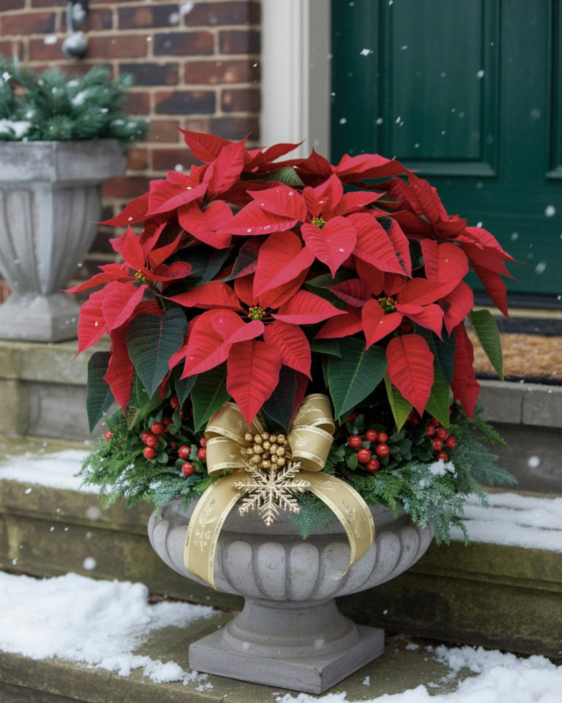 20 Best Christmas Outdoor Planter ideas for Porch, Patio & Garden Decor